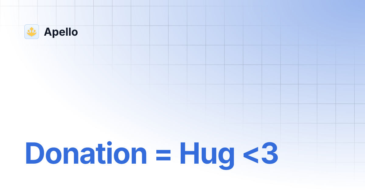 Donation = Hug